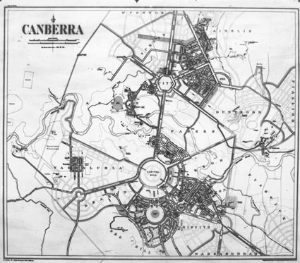 Photo of Canberra map · NAA A3560, 7228 · Mildenhall’s Canberra